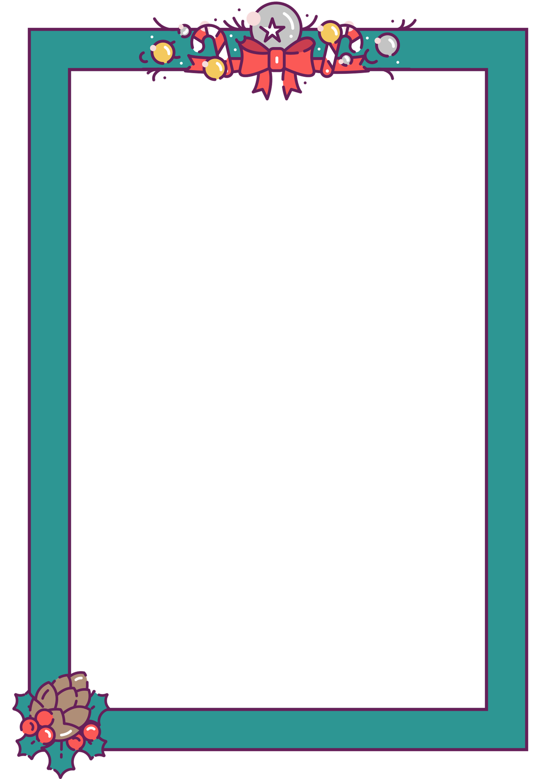 Green Christmas Bow Border (Free) – Christmas HQ