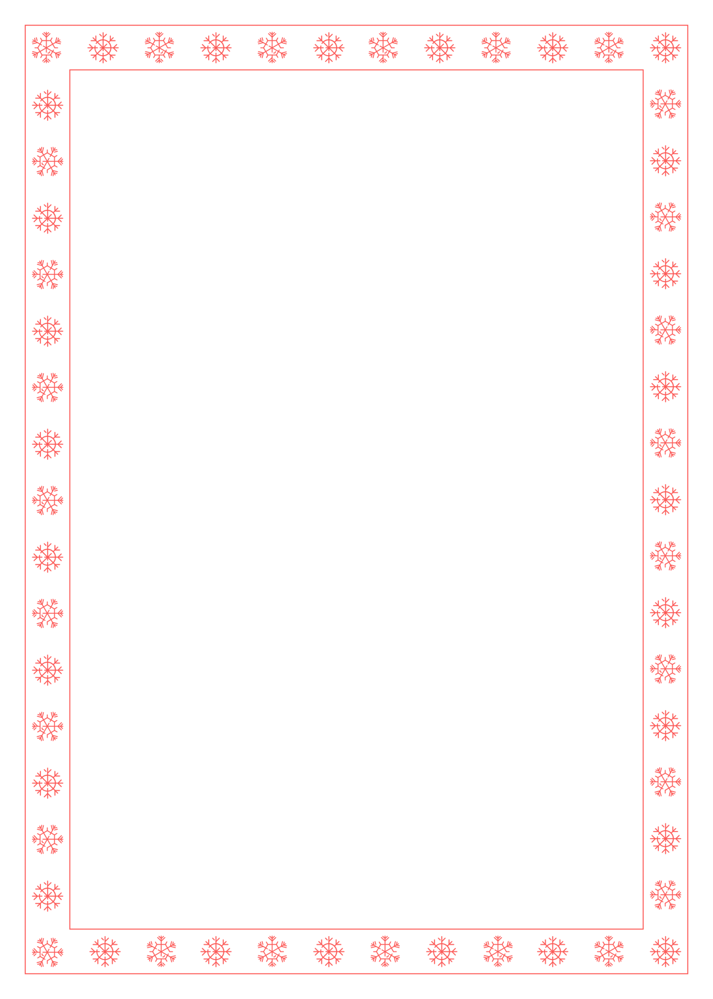 Red Snowflakes Border (Free) – Christmas HQ
