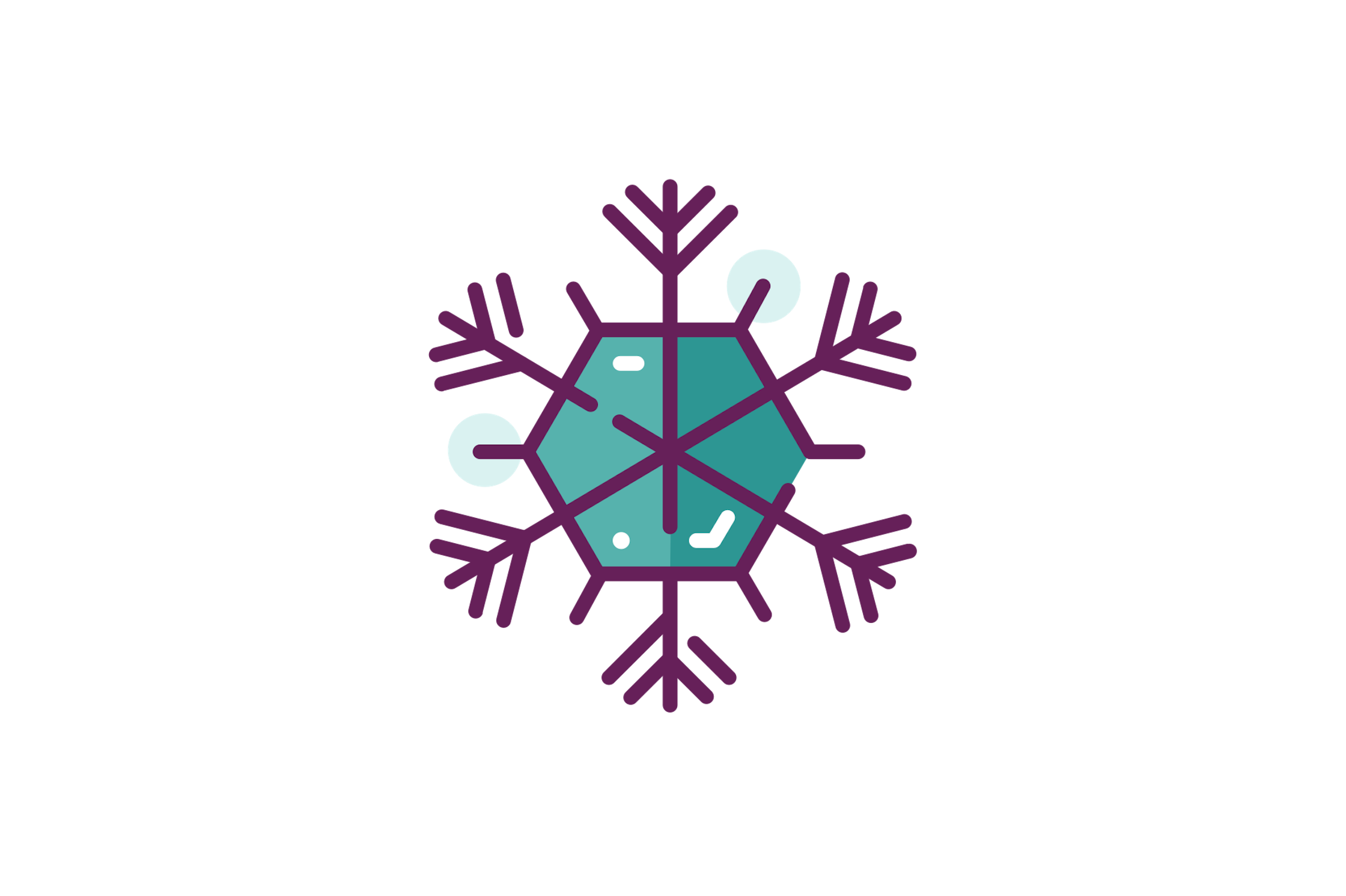 Snowflake with Six Points Clip Art (Free) – Christmas HQ