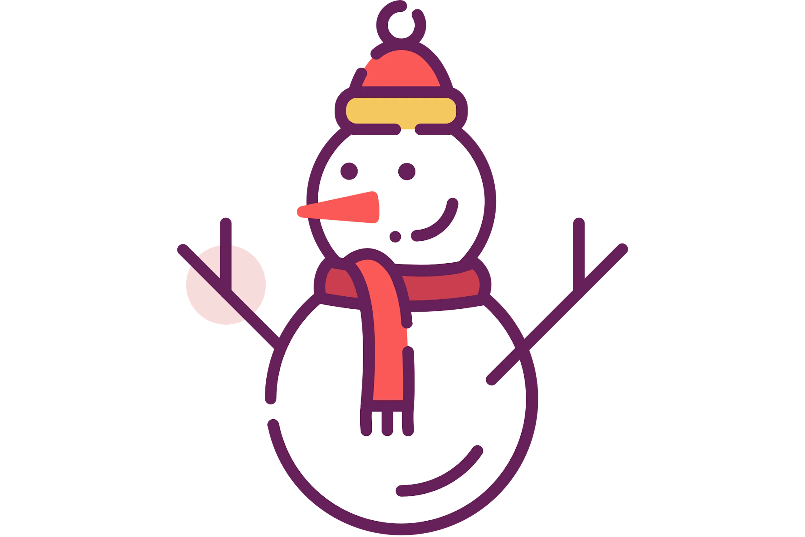 Snowman with Hat and Scarf Clip Art (Free) – Christmas HQ